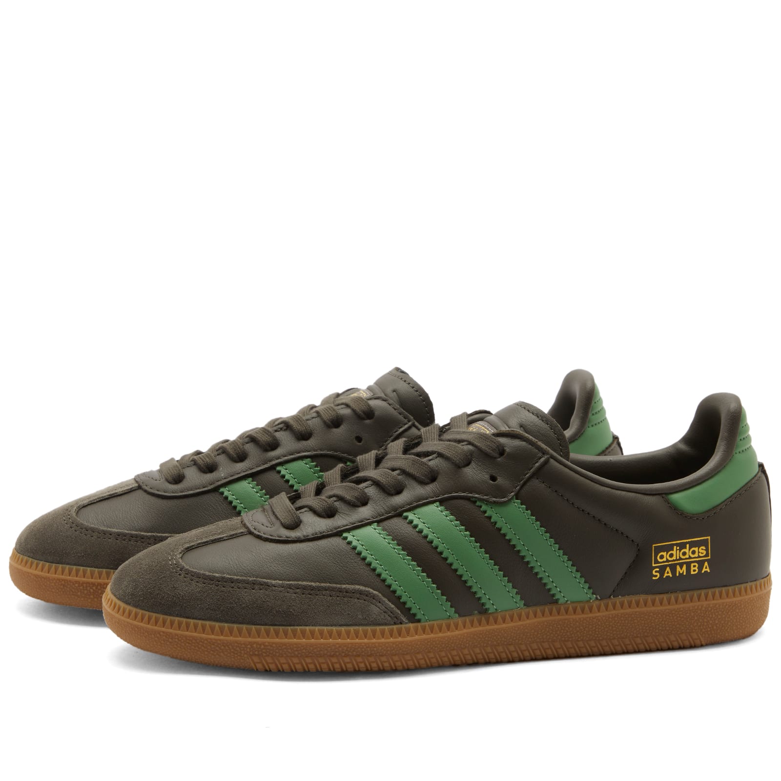 Adidas Samba Og Dark Brown Preloved Green Gum End