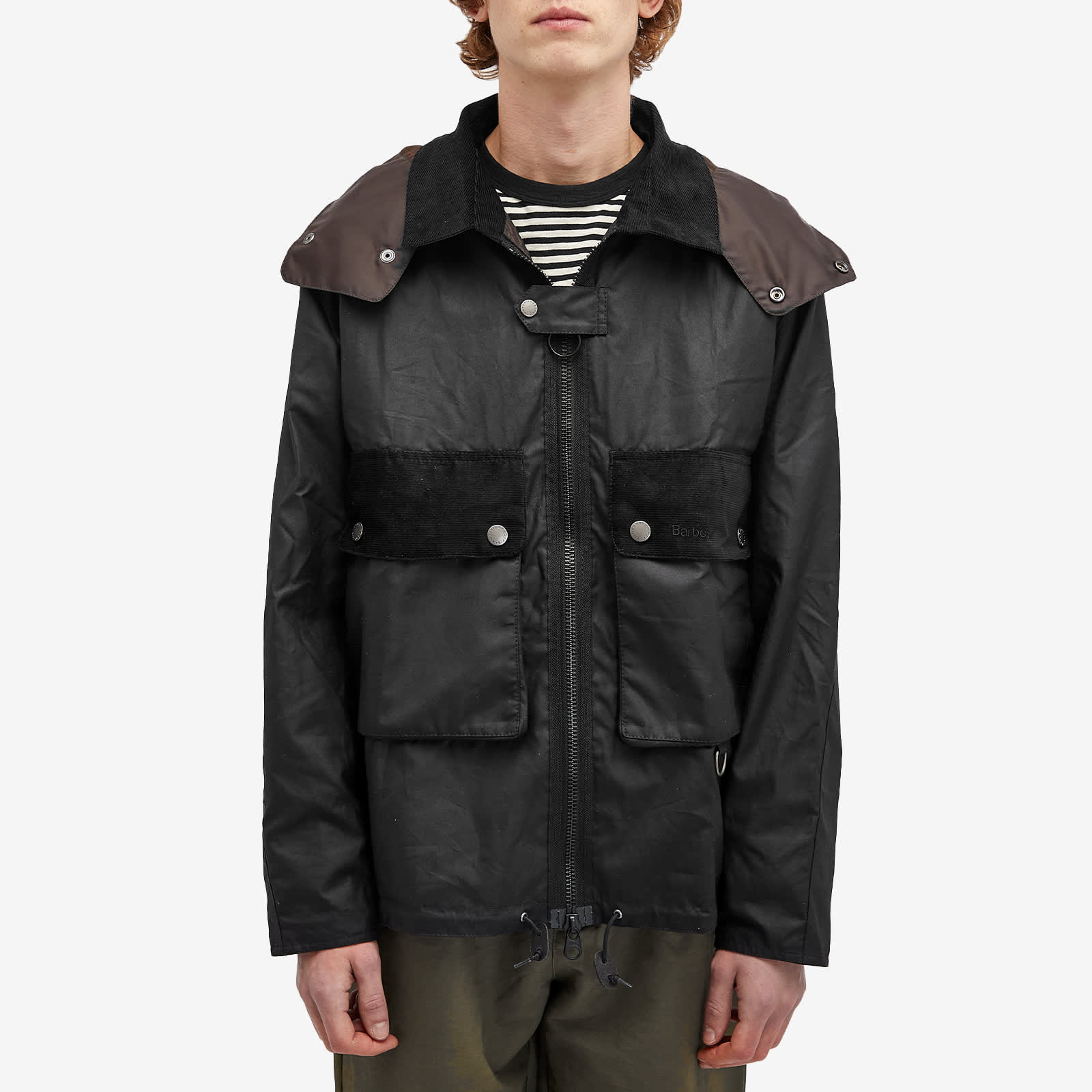 Barbour Re Engineered Spey Wax Jacket Black END GB