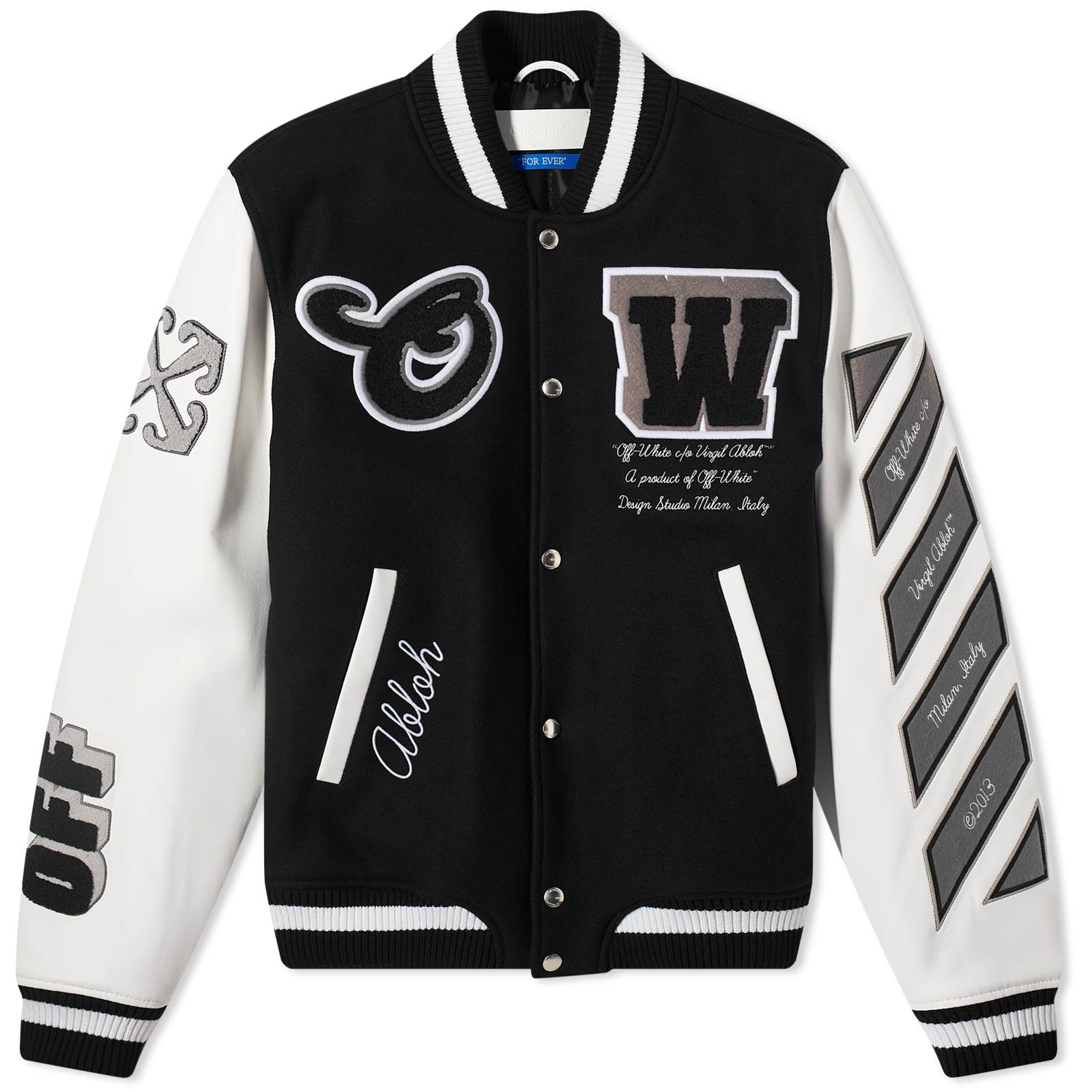 Off-White Wool Varsity Jacket Black | END. (US)