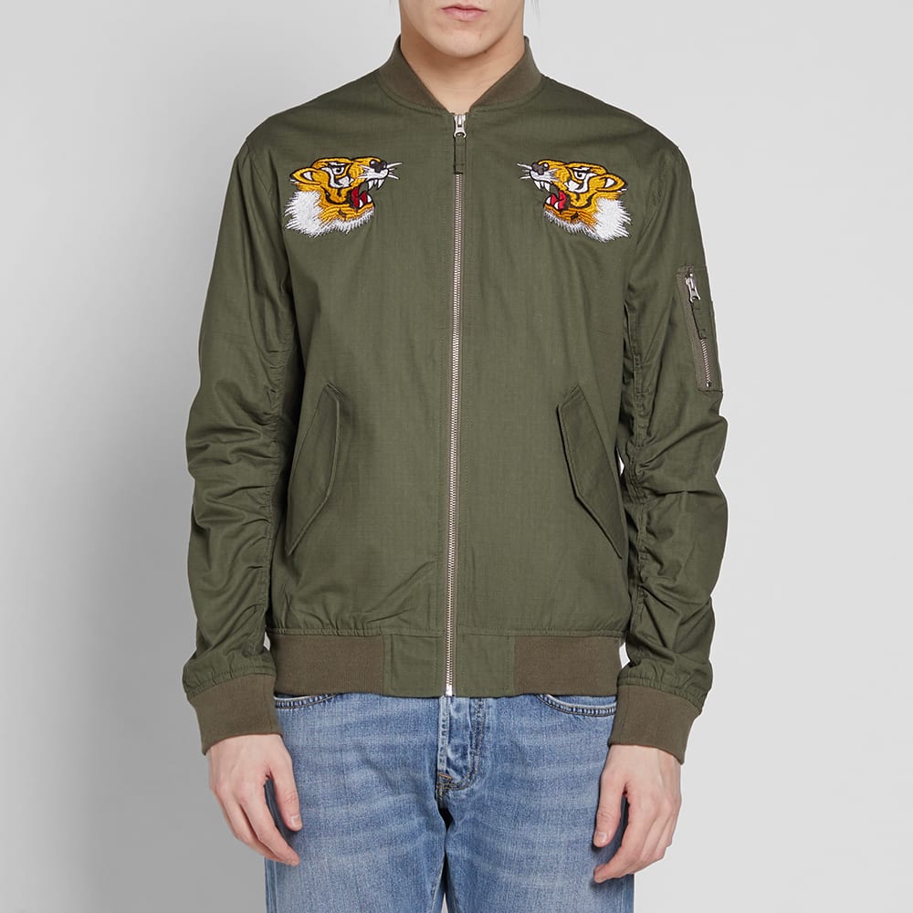 Edwin Souvenir Flight Jacket Military Green Ripstop | END.