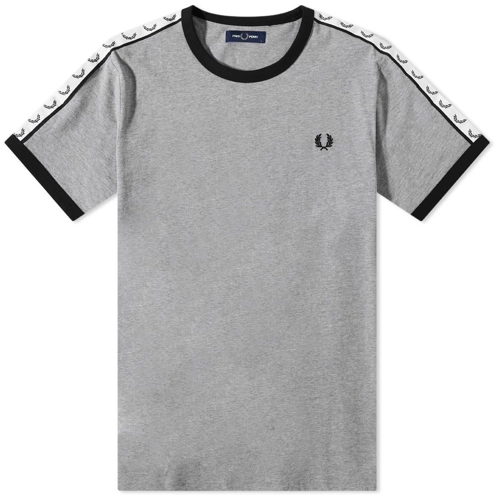 Fred Perry Taped Ringer Tee Steel Marl | END. (US)