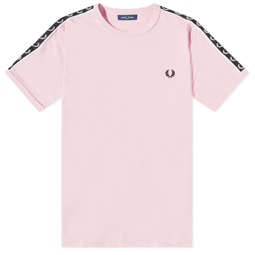 Fred Perry Contrast Ringer T-Shirt Chalky Pink & Black | END.