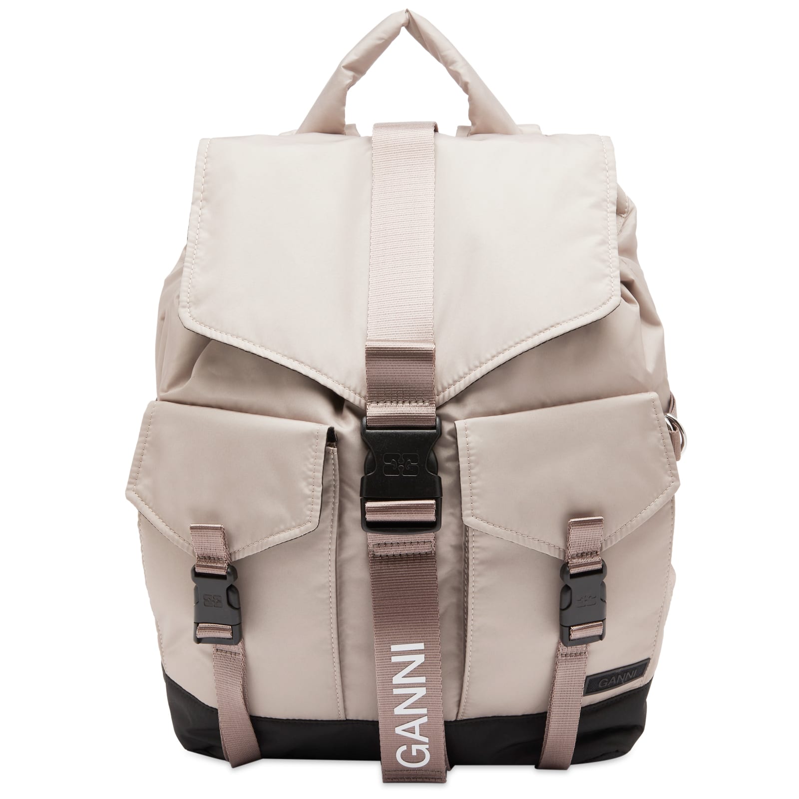 Ganni Recycled Tech Backpack Oyster Grey | END. (KR)