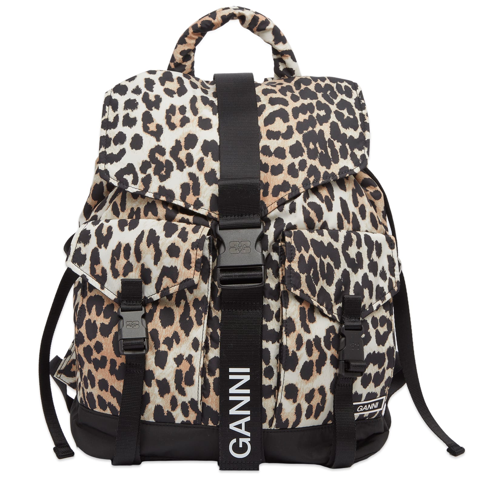 GANNI Recycled Tech Backpack Leopard | END. (US)