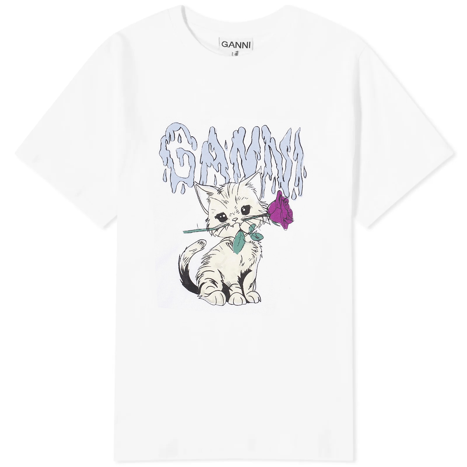 GANNI Ganni Cat relaxed t-shirt Bright White | END. (AU)