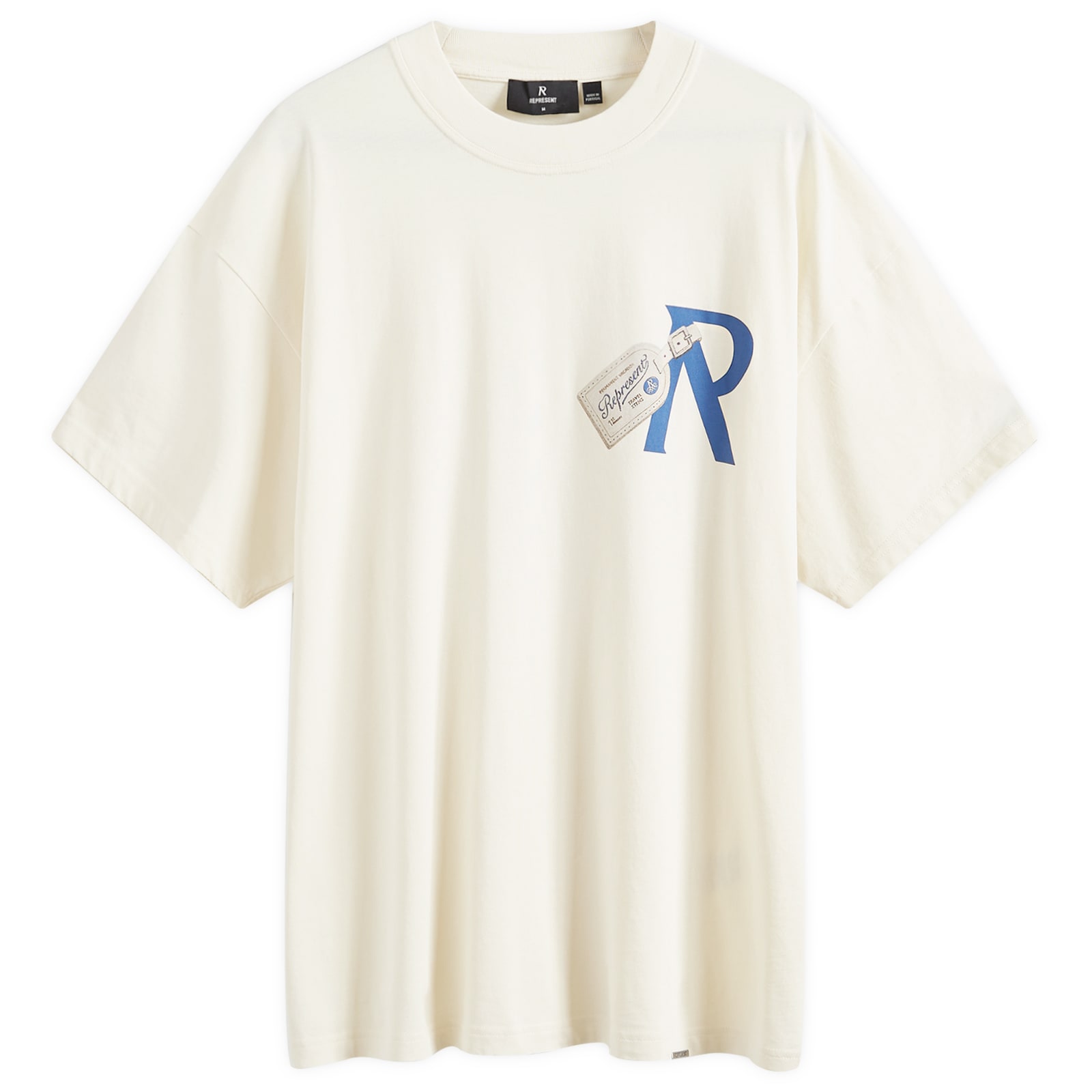 Represent Luggage Tag T-Shirt Antique White | END. (GB)
