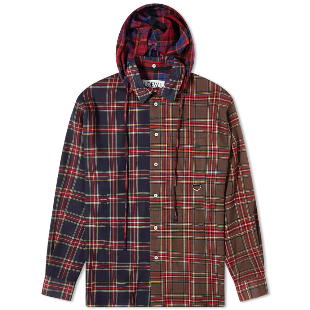 Loewe Hooded Check Shirt Multi | END. (KR)