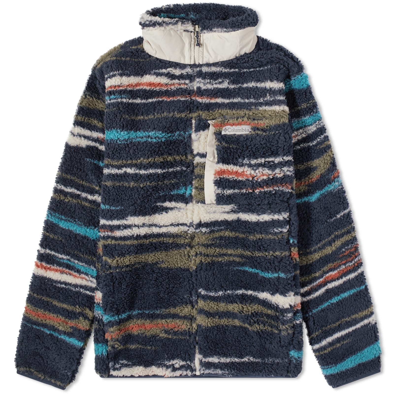 Columbia Winter Pass™ Zip Through Print Fleece Collegiate Navy Skyscape ...