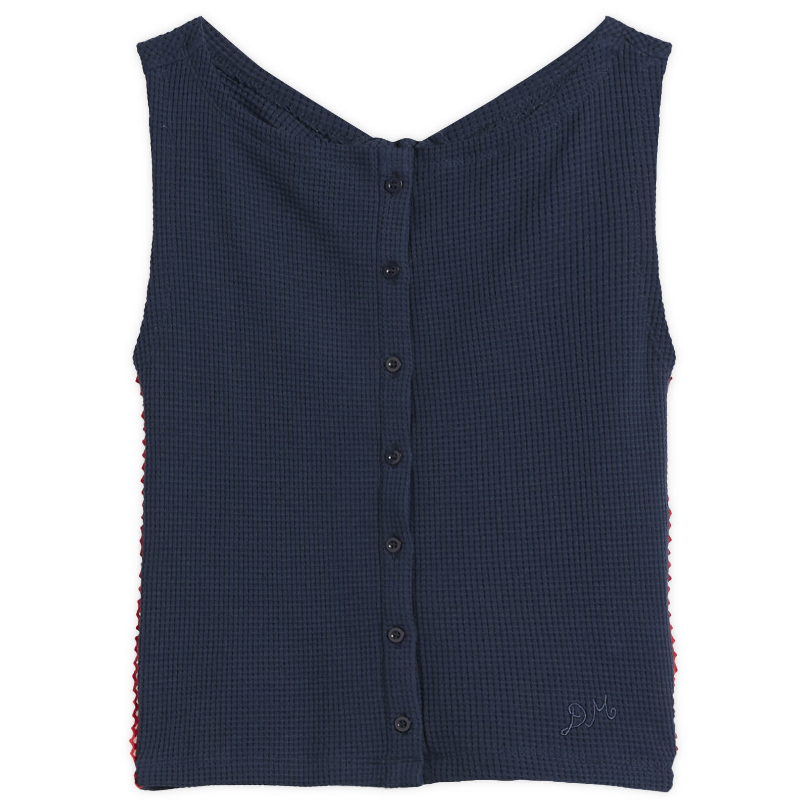 Damson Madder Devon Pointelle Polo Top Navy | END. (AU)