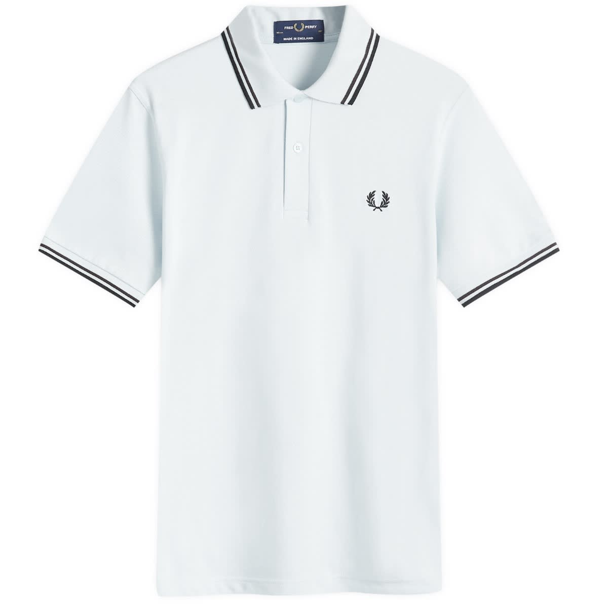 Fred Perry Original Twin Tipped Polo Light Ice & Black | END. (US)