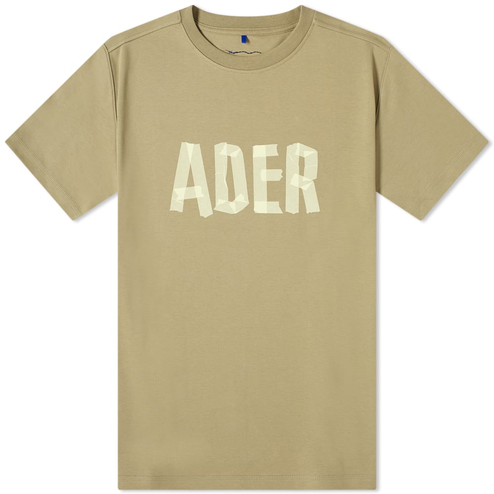 ADER error Tape Logo Tee Beige | END.