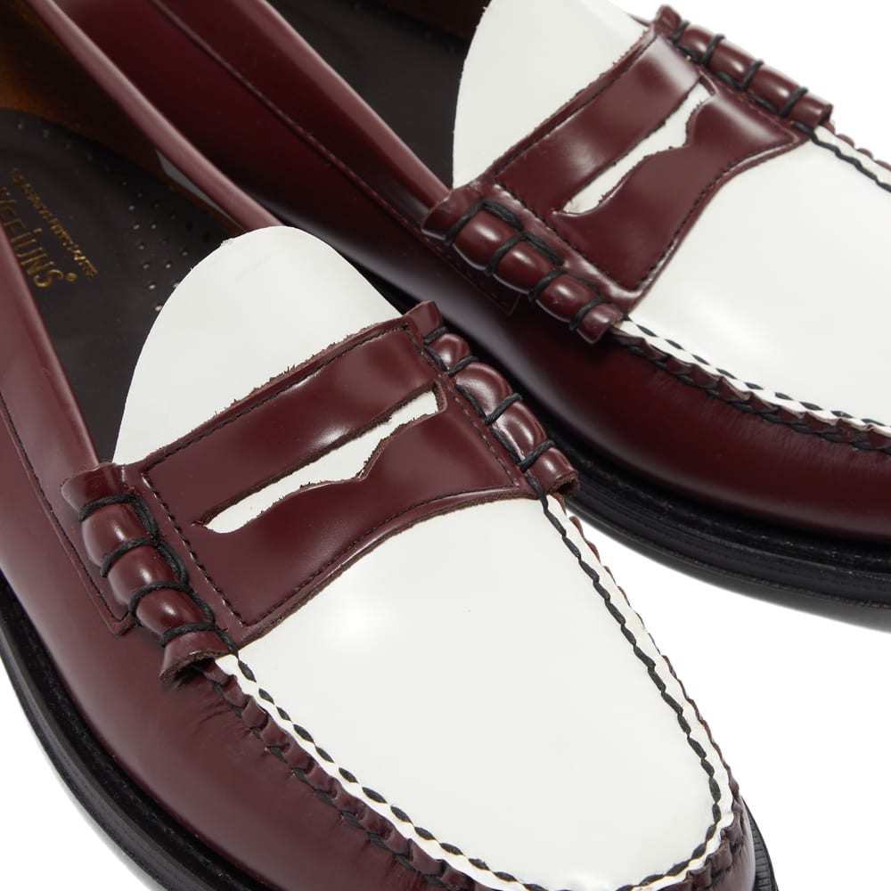 Bass Weejuns Larson Penny Loafer Wine/White Leather | END. (US)