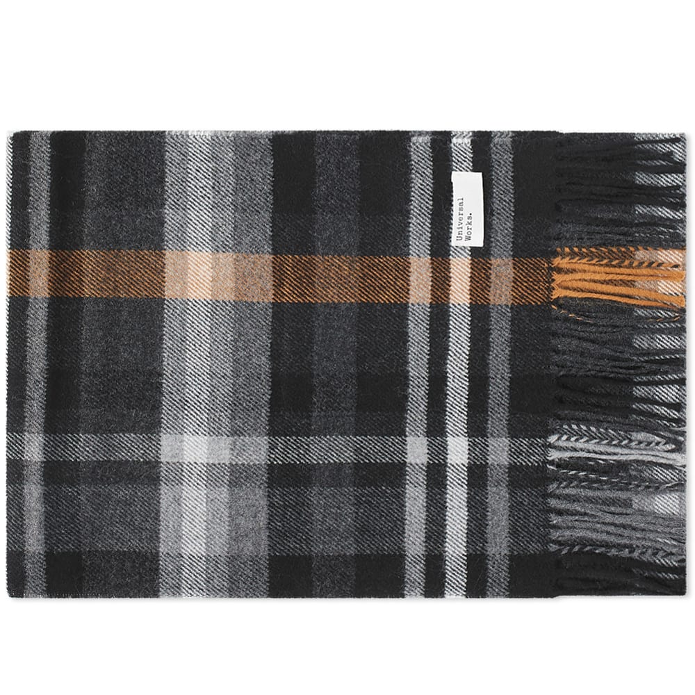 Universal Works Check Scarf Grey | END. (GB)