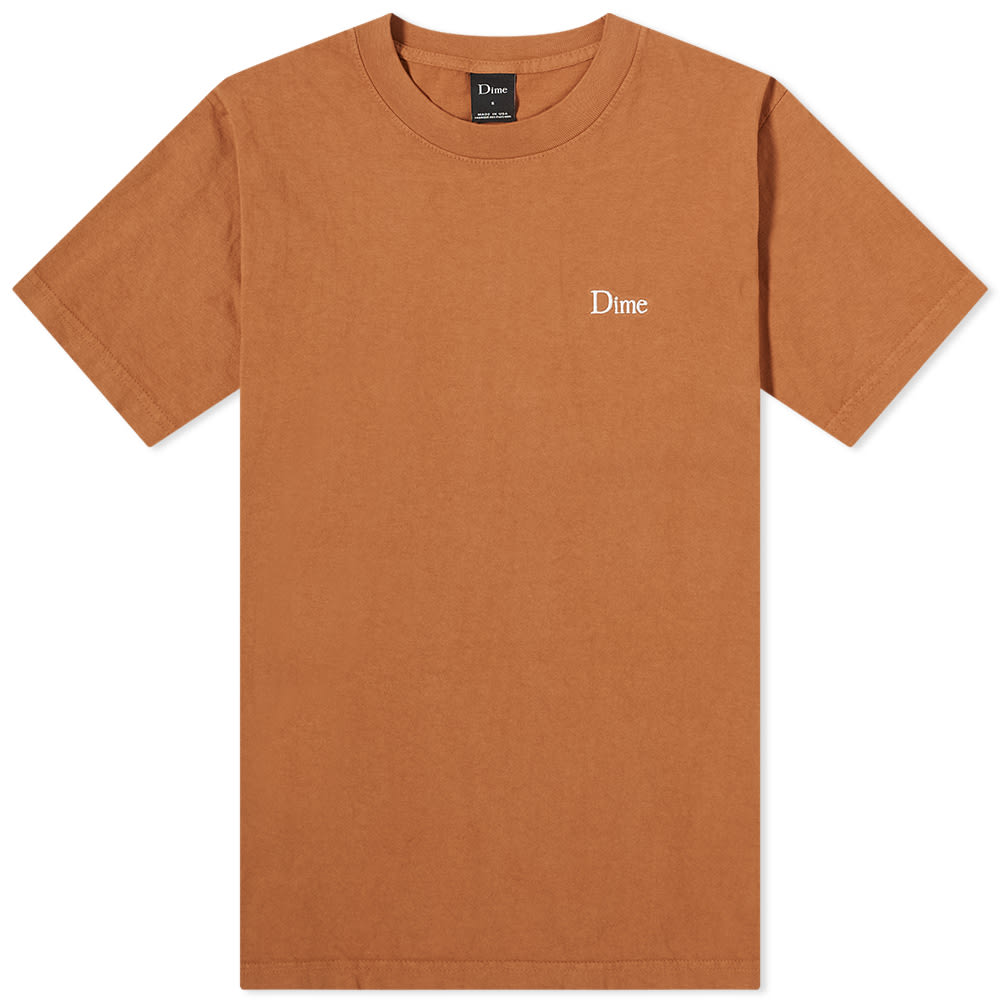 Dime Classic Logo Embroidered Tee Coffee | END. (US)