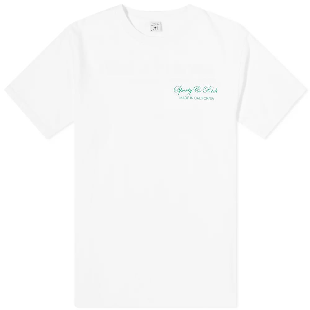 Sporty & Rich Script Logo T-Shirt White | END. (KR)