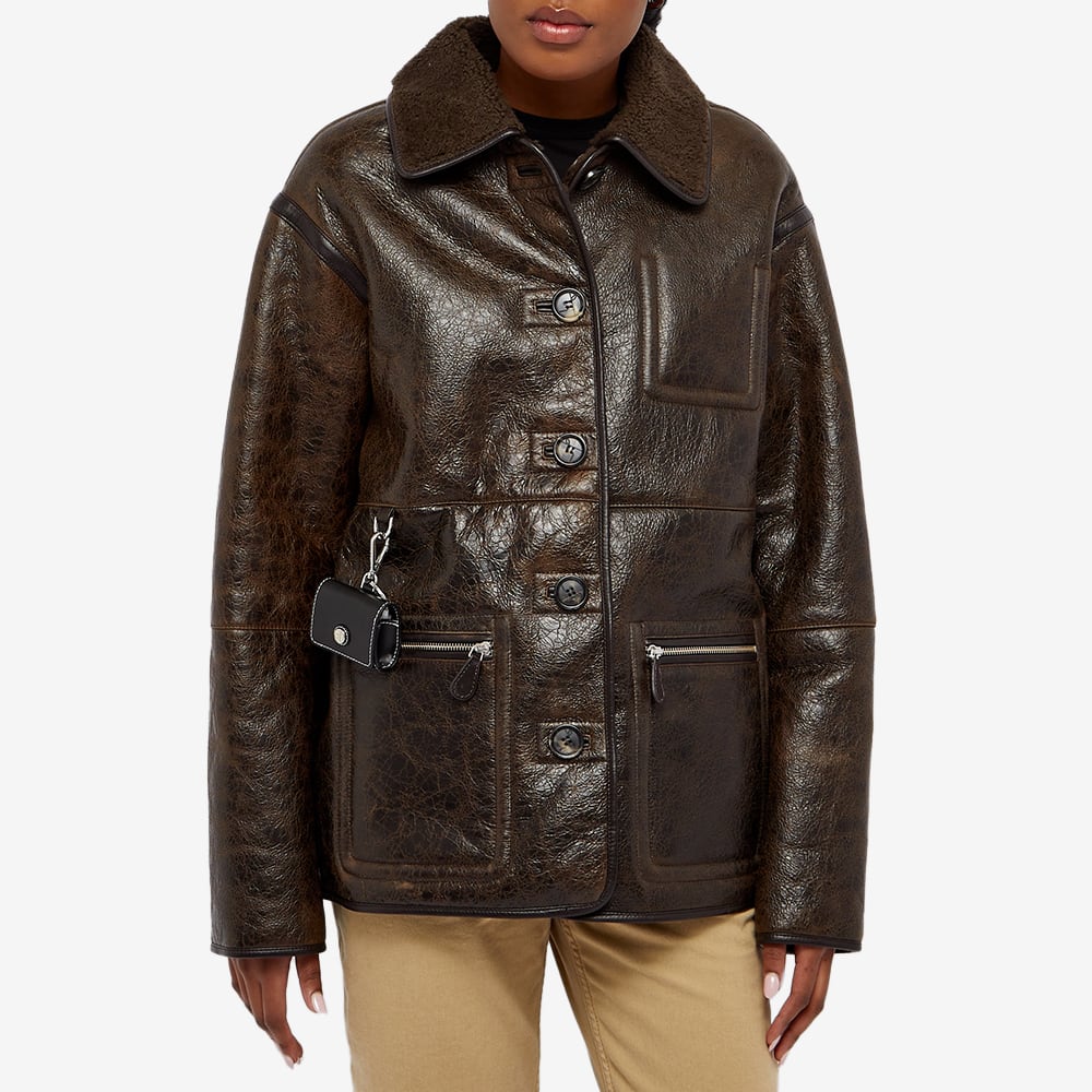 Saks Potts Ada Shearling Jacket Distressed Brown | END. (US)