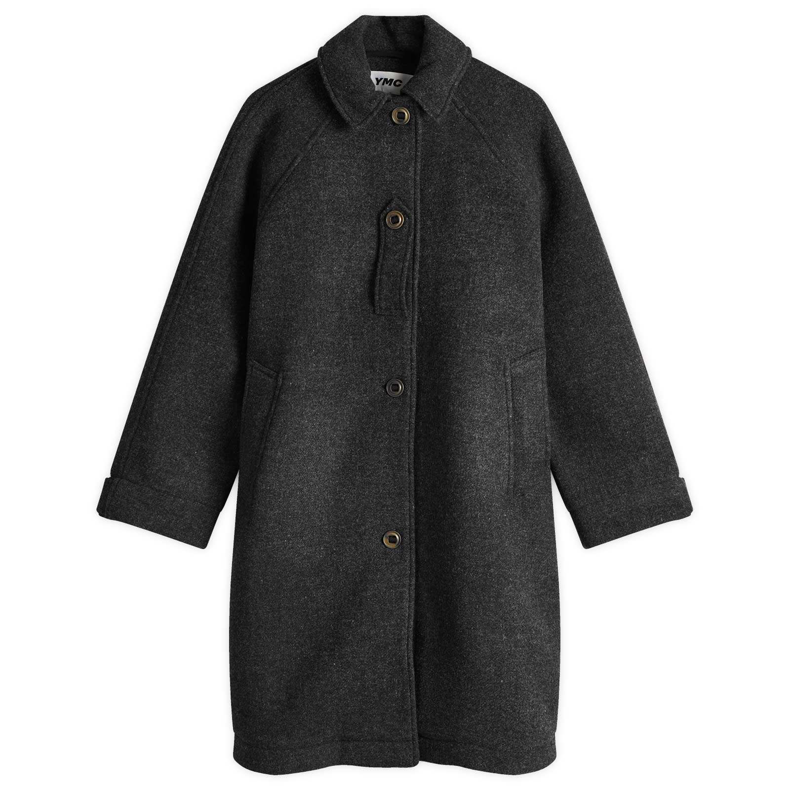 YMC SGT Rock Wool Coat Charcoal | END. (US)