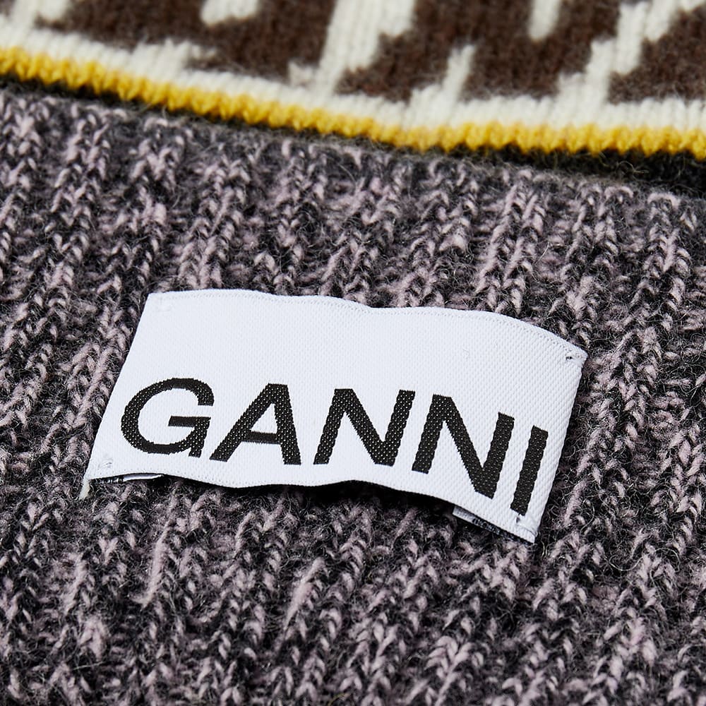 GANNI Graphic Logo Wool Beanie Petrified Oak | END. (US)