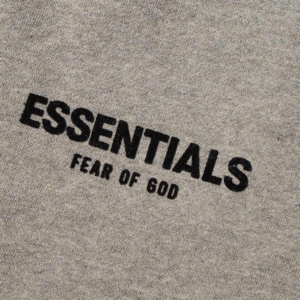FEAR OF GOD ESSENTIALS Logo Mock Neck Sweat Dark Oatmeal | END. (US)
