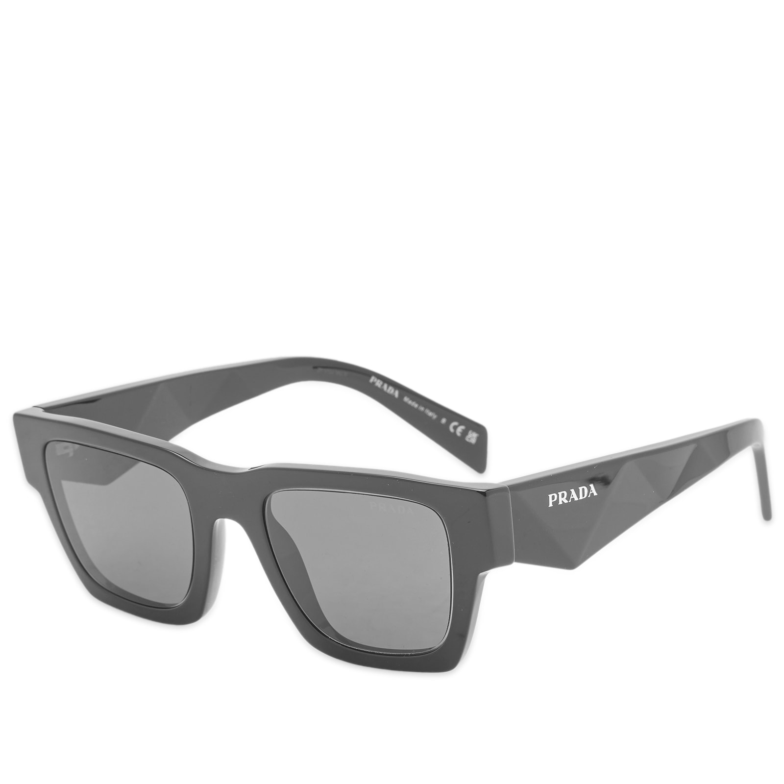 PRADA Eyewear PR A06S Sunglasses Black & Dark Grey | END.