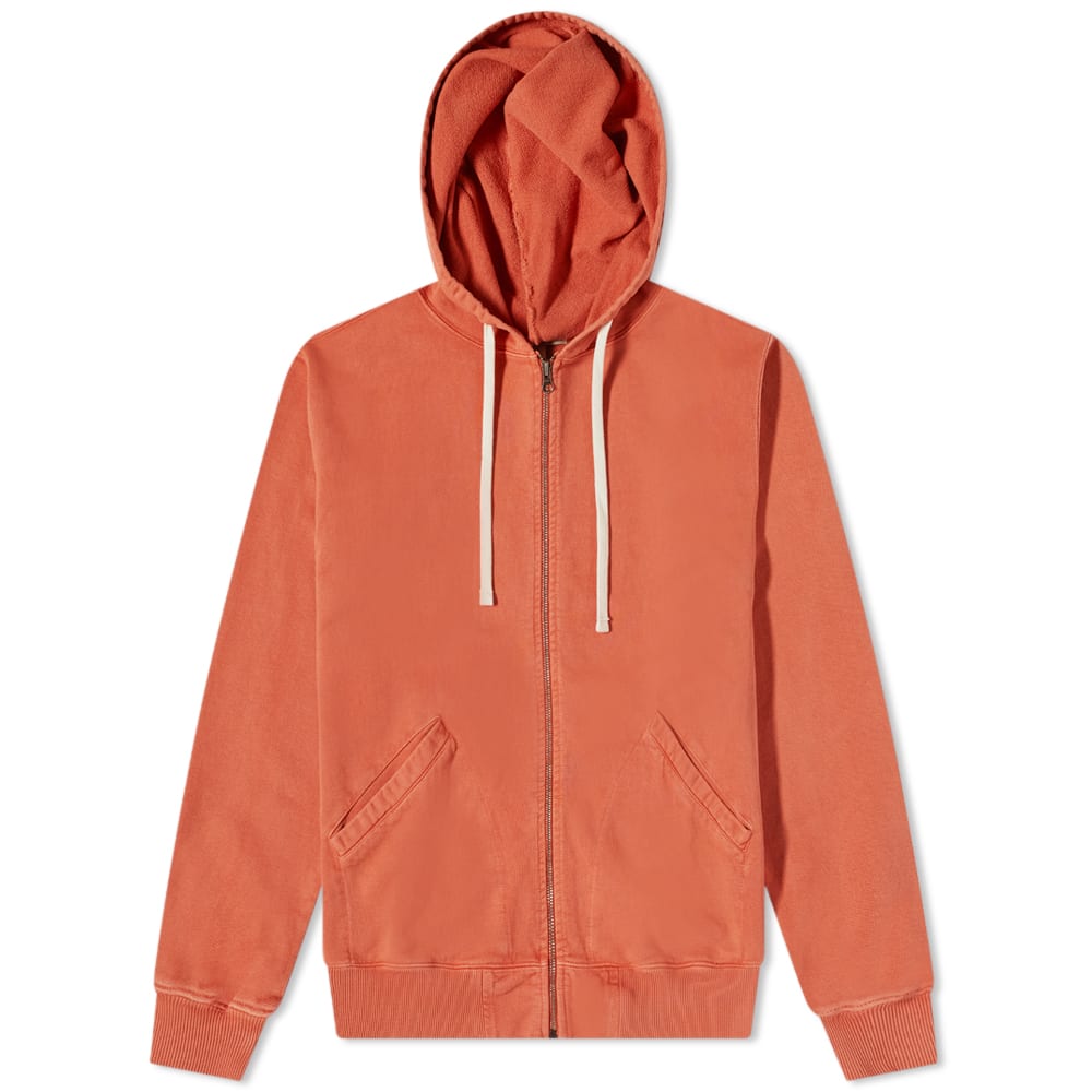 Nigel Cabourn Embroidered Arrow Zip Hoodie Orange | END. (KR)