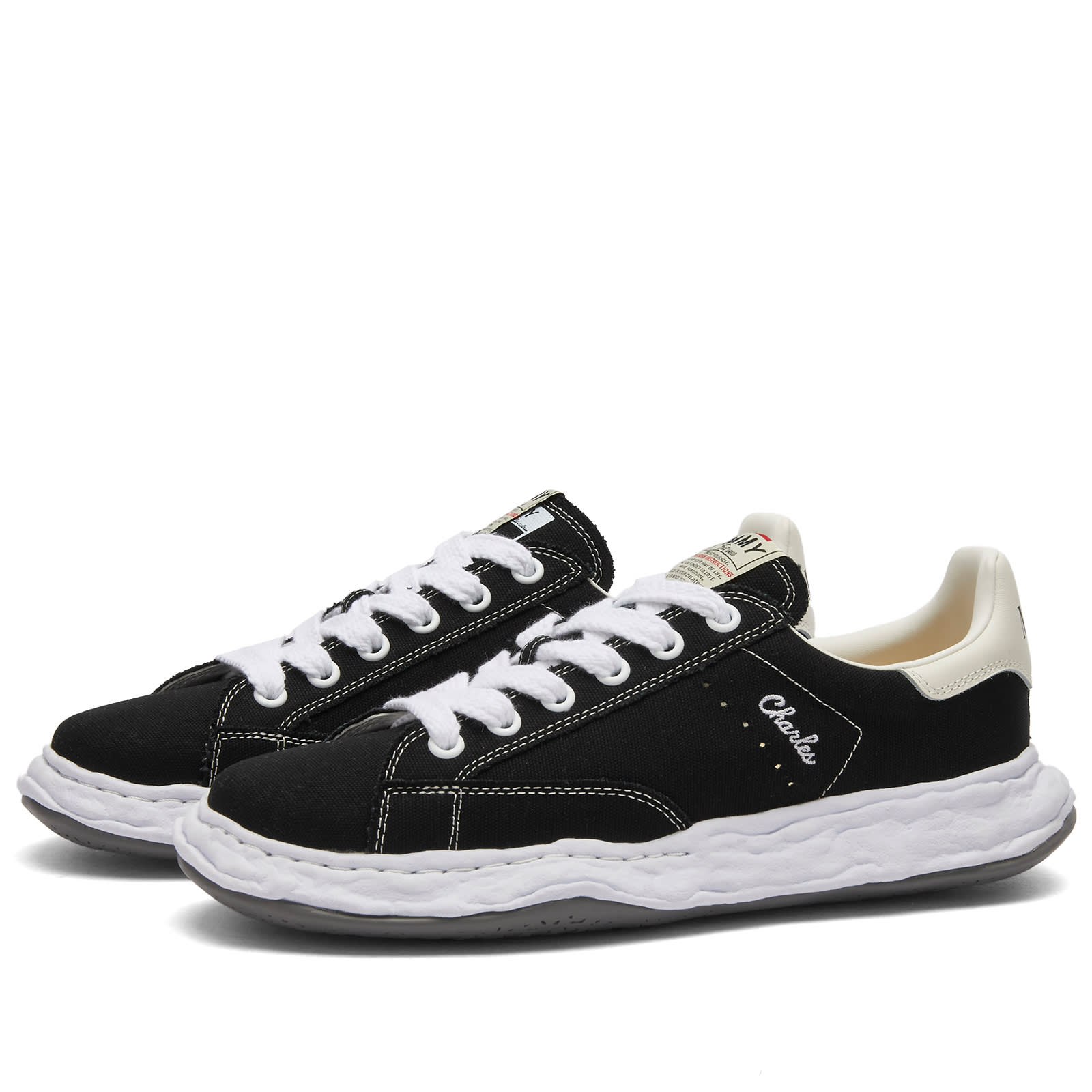 Maison MIHARA YASUHIRO Charles Original Sole Low Canvas Snea Black | END.
