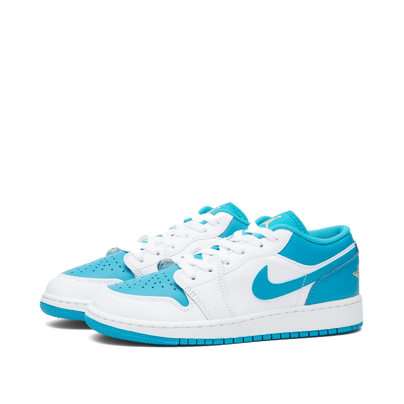 Air Jordan 1 Low GS White & Celestial Gold | END.