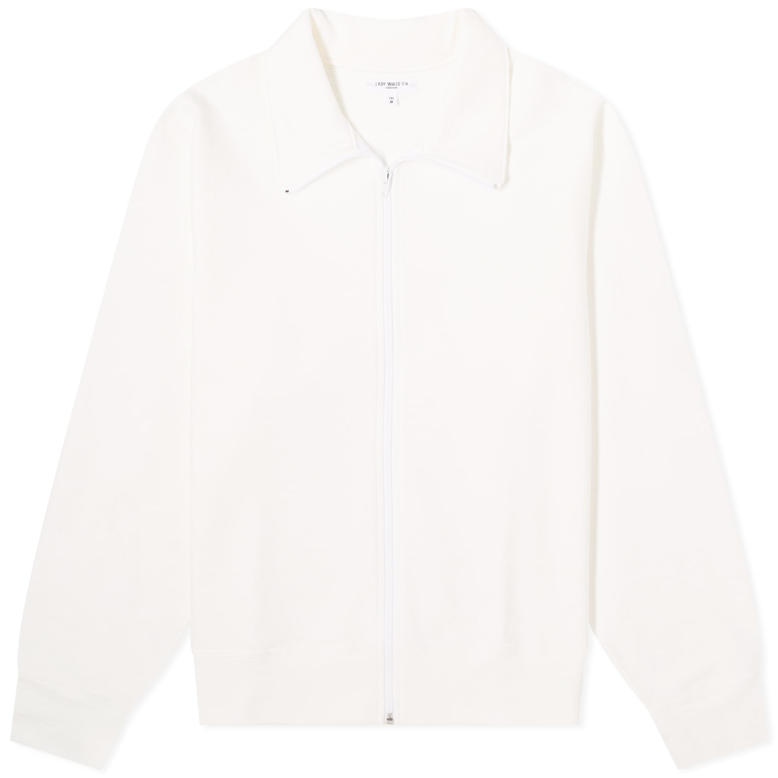 Lady White Co. Textured Full Zip Sweatshirt White | END. (US)