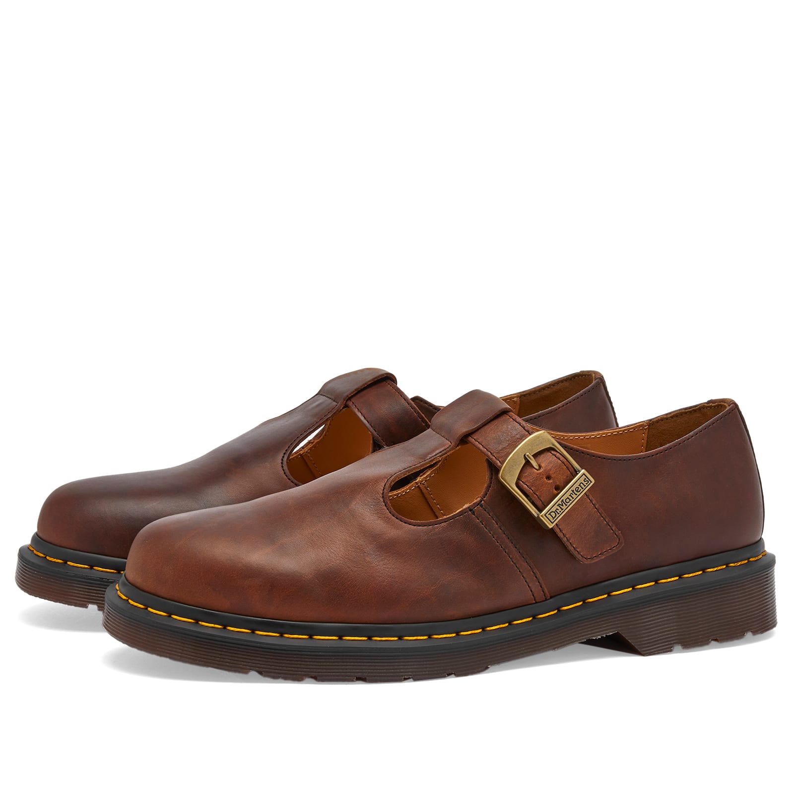 Dr. Martens T-Bar Shoe Whiskey Regency Calf Whiskey | END.