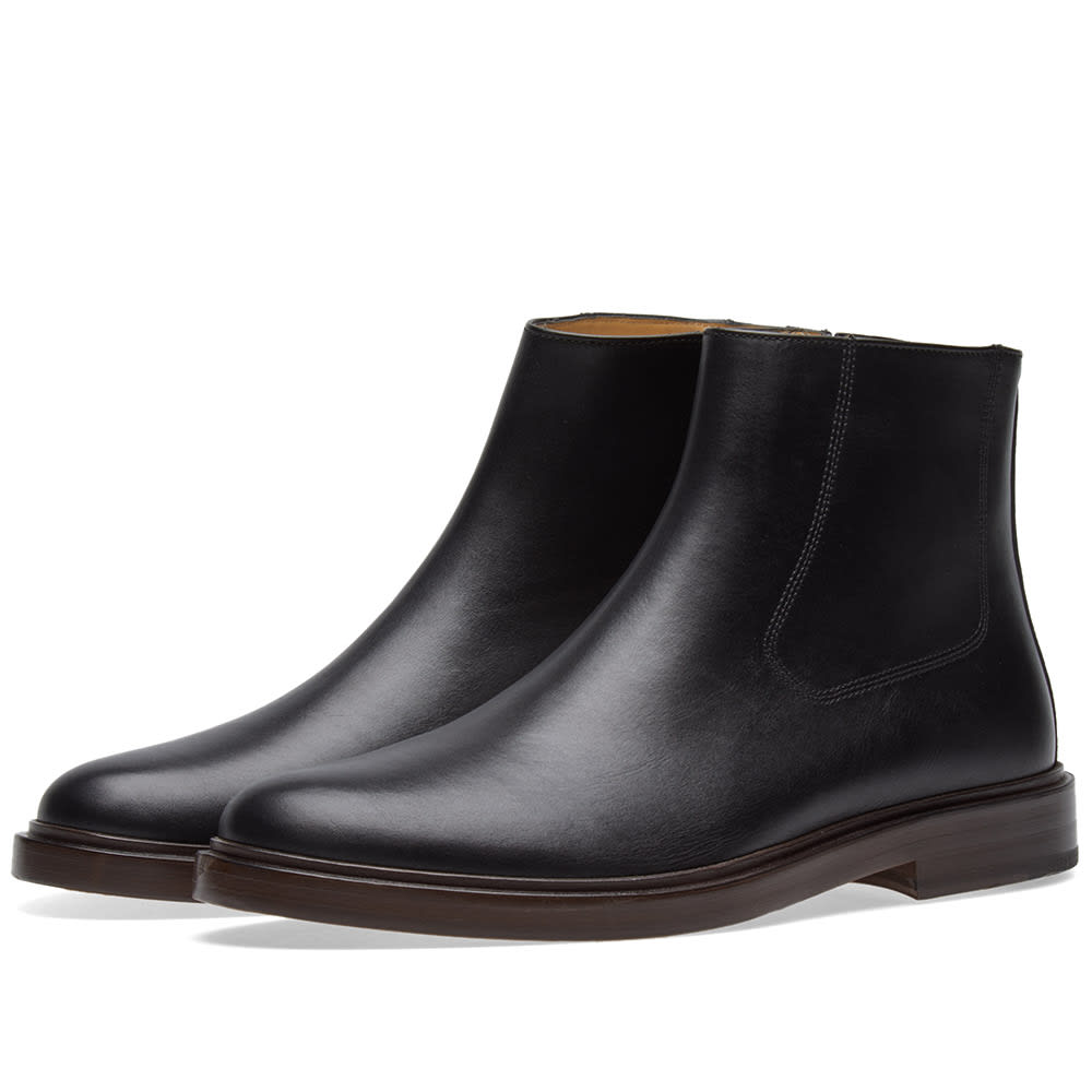 A.P.C. Leonard Leather Boot Black | END. (AR)