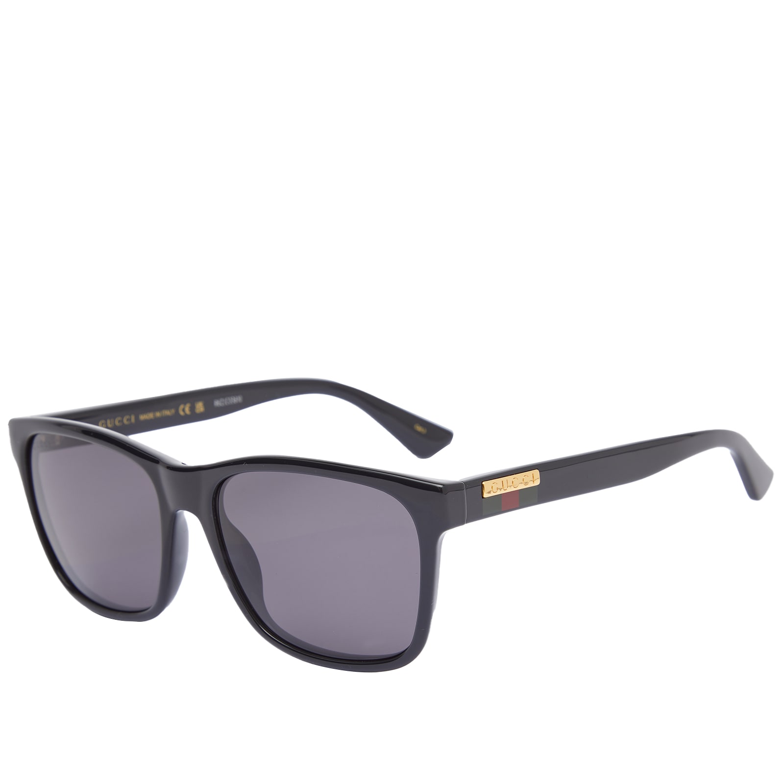 Gucci Lines Acetate Sunglasses Black & Grey | END.
