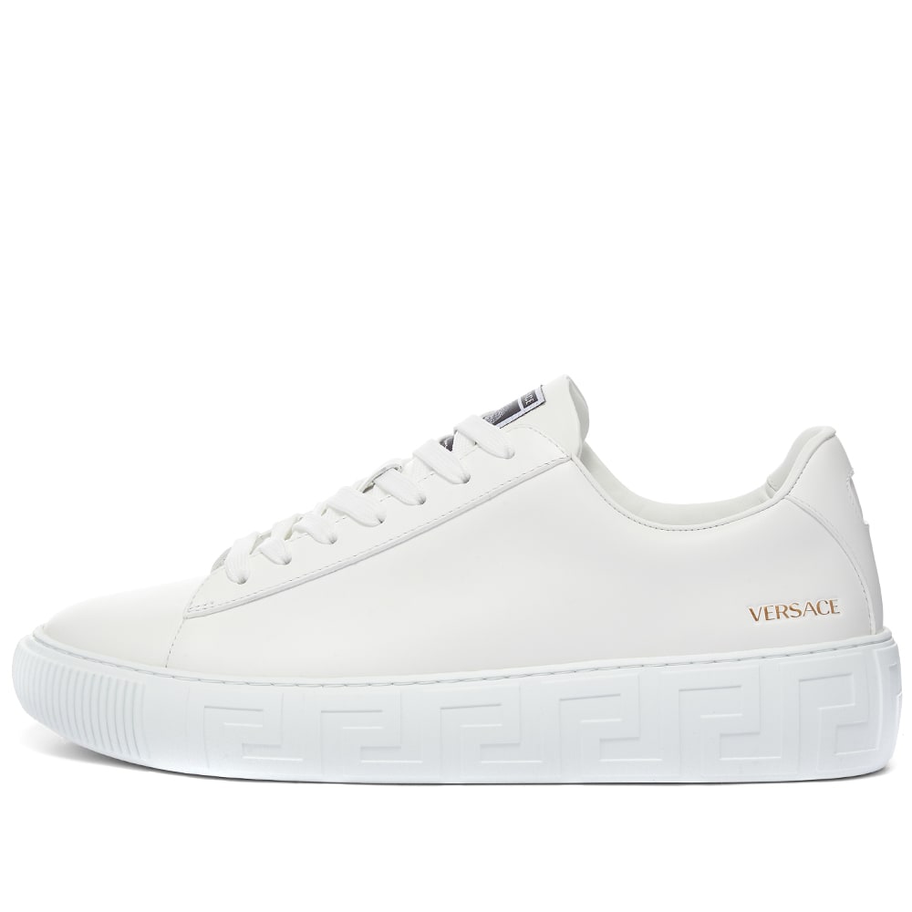 Versace Side Logo Cupsole Sneaker White & Black | END. (KR)
