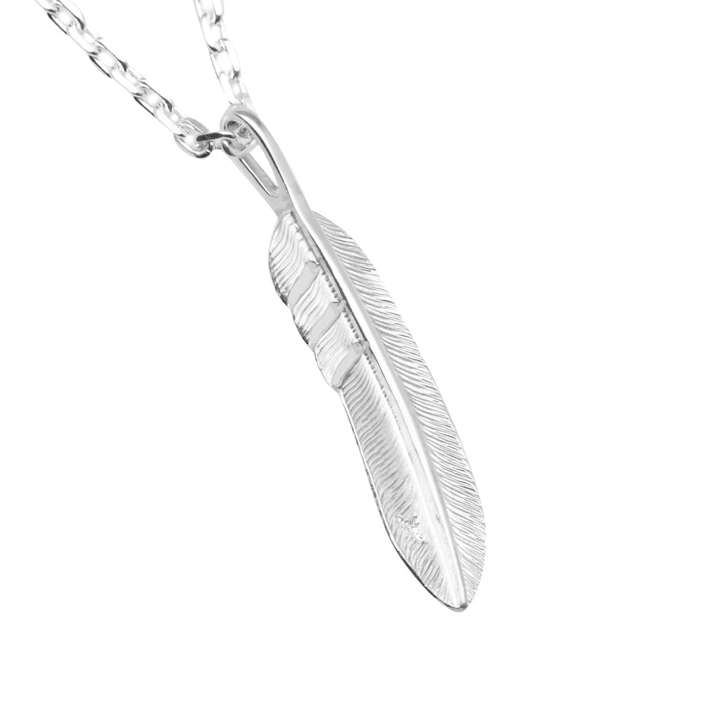 First Arrows Turquoise Feather Medium Pendant Silver | END. (HK)