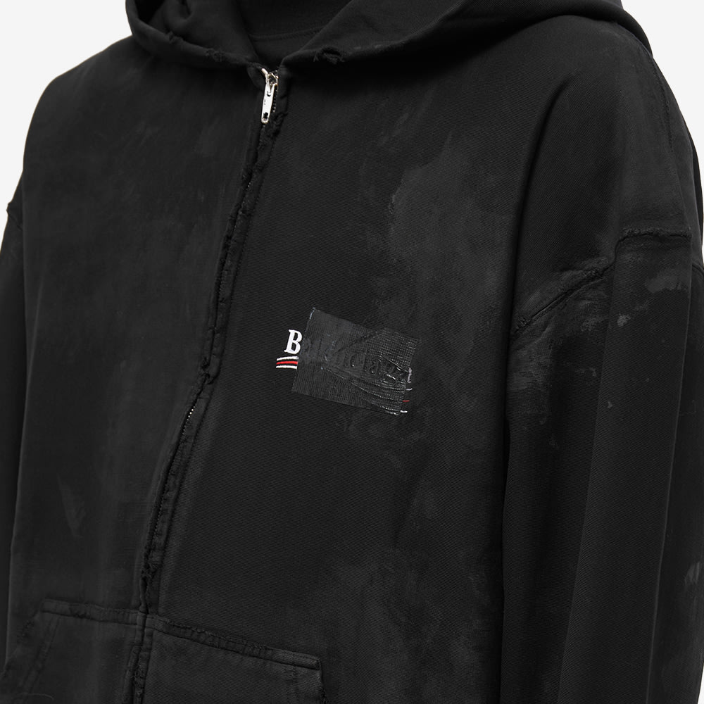 Balenciaga Gaffer Taped Political Campaign Logo Zip Hoody Black, White ...