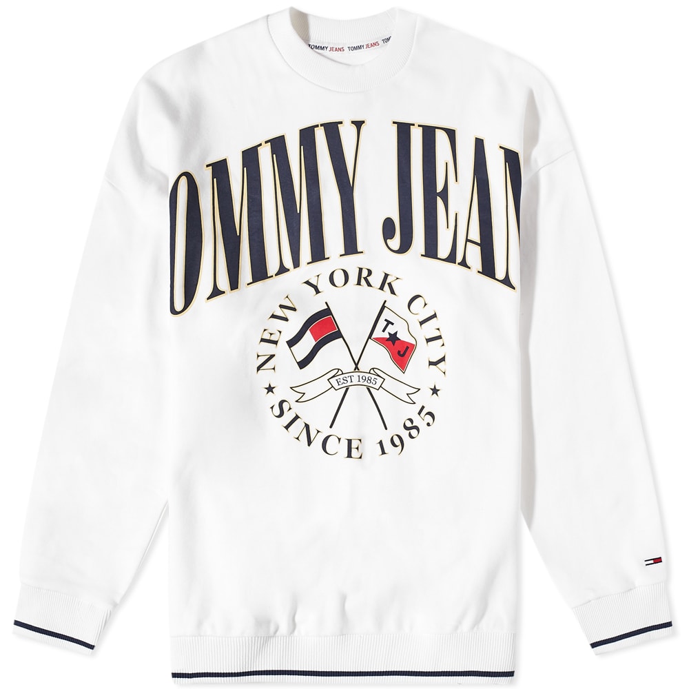 Tommy Jeans Skater Prep Logo Crew Sweat White | END. (ES)