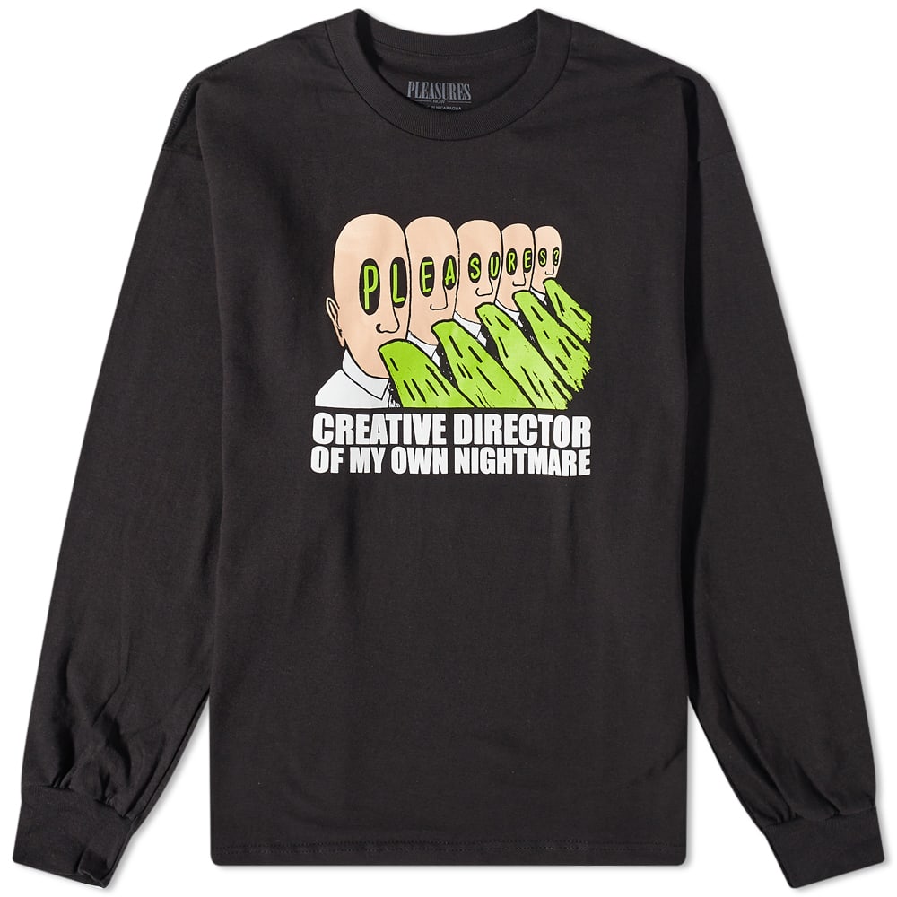 Pleasures Long Sleeve Vomit T-Shirt Black | END.