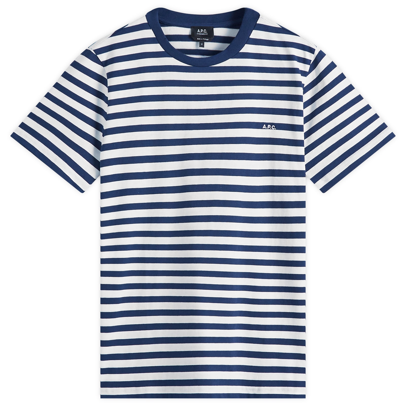 A.P.C. Raye Stripe T-shirt Dark Navy & White | END. (US)
