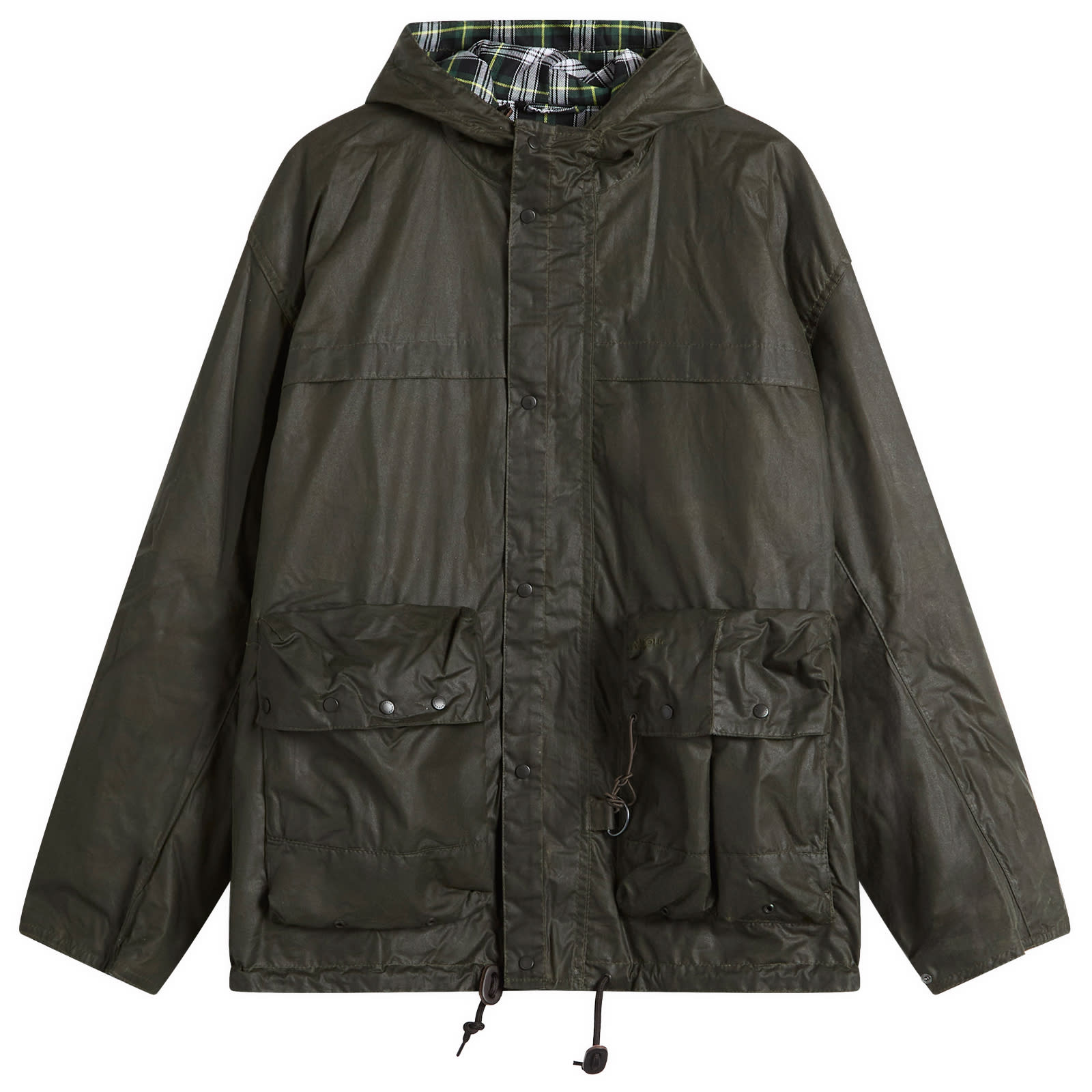 Barbour Men's Heritage+ Modified Durham Wax Jacket Archive Olive ...