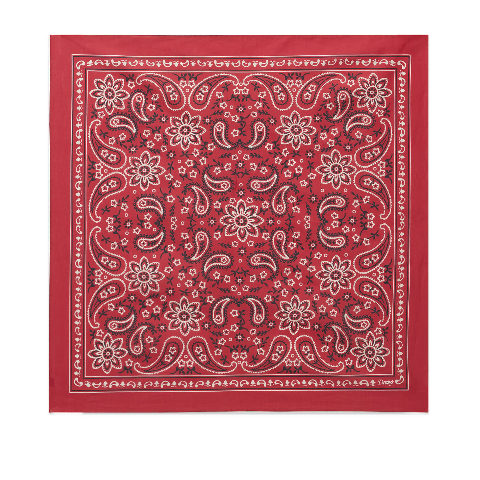 Drake's Classic Paisley Bandana Red | END. (US)