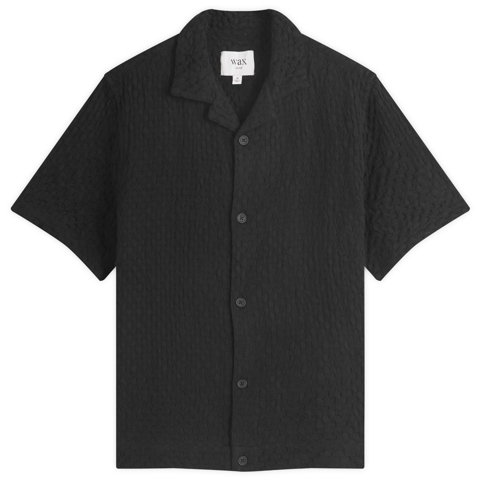 Wax London Lido Box Doby Short Sleeve Shirt Black | END. (US)