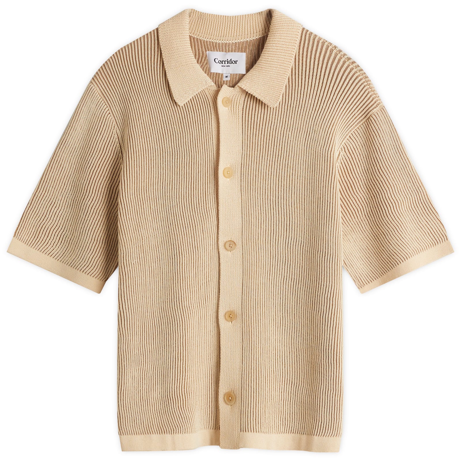 Corridor Plated Short Sleeve Knitted Shirt Natural | END. (US)