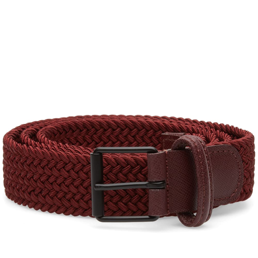 Anderson's Slim Woven Textile Belt Bordeaux | END.