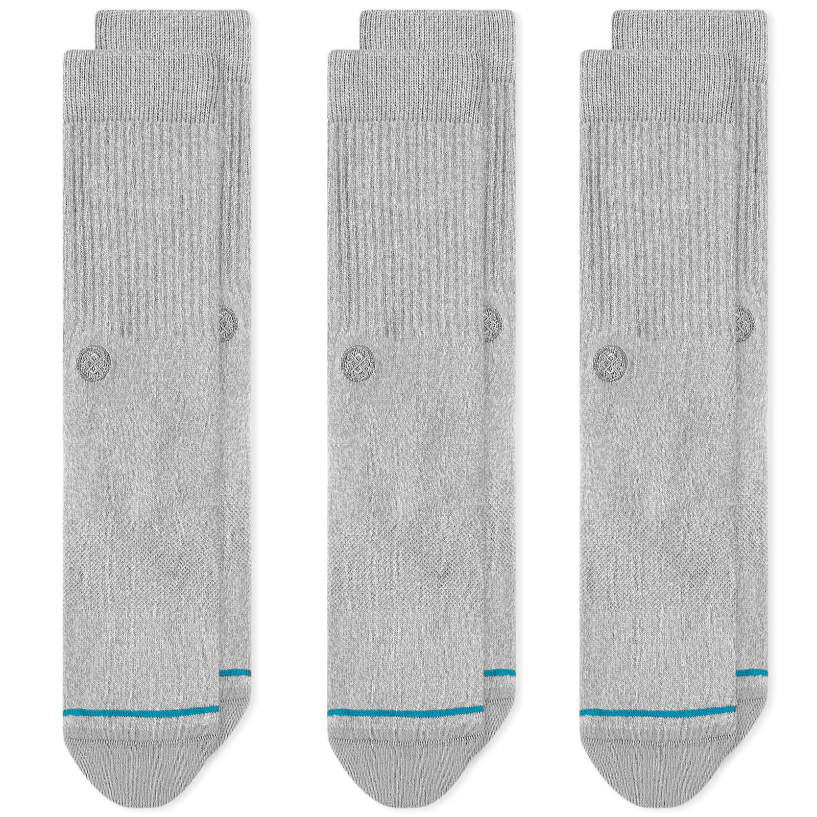 Stance Icon Sock - 3 Pack Grey | END. (US)