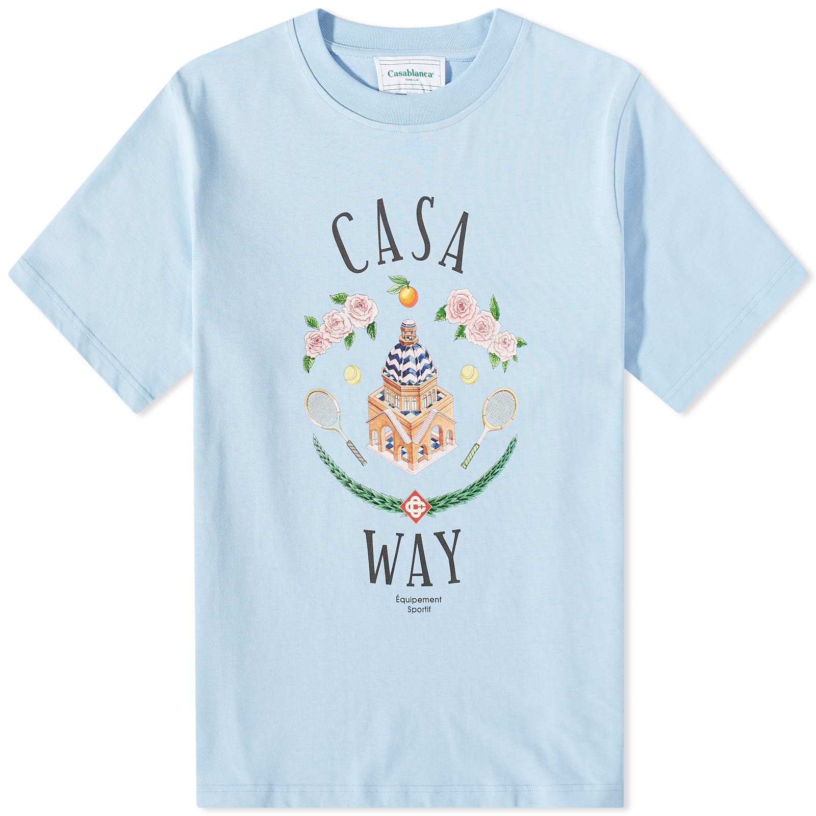 Casablanca Casa Way T-Shirt Pale Blue | END. (US)