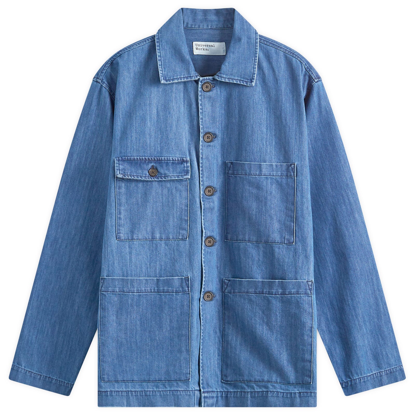Universal Works Dockside Denim Overshirt Indigo | END. (US)