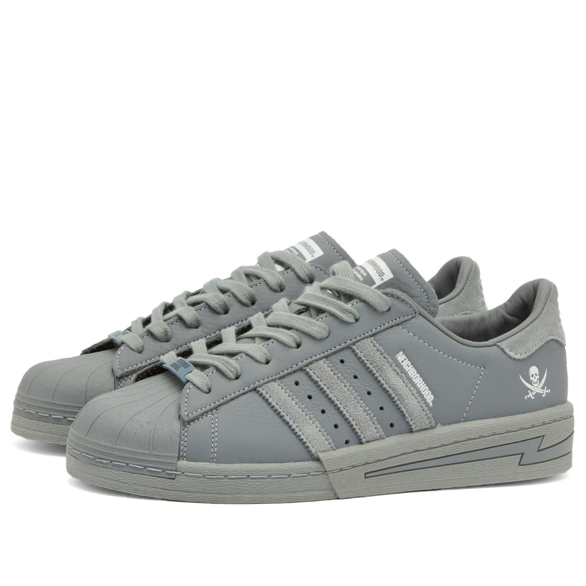 Adidas x Neighborhood Superstar N 2024 Sneakers Grey & Footwear White ...