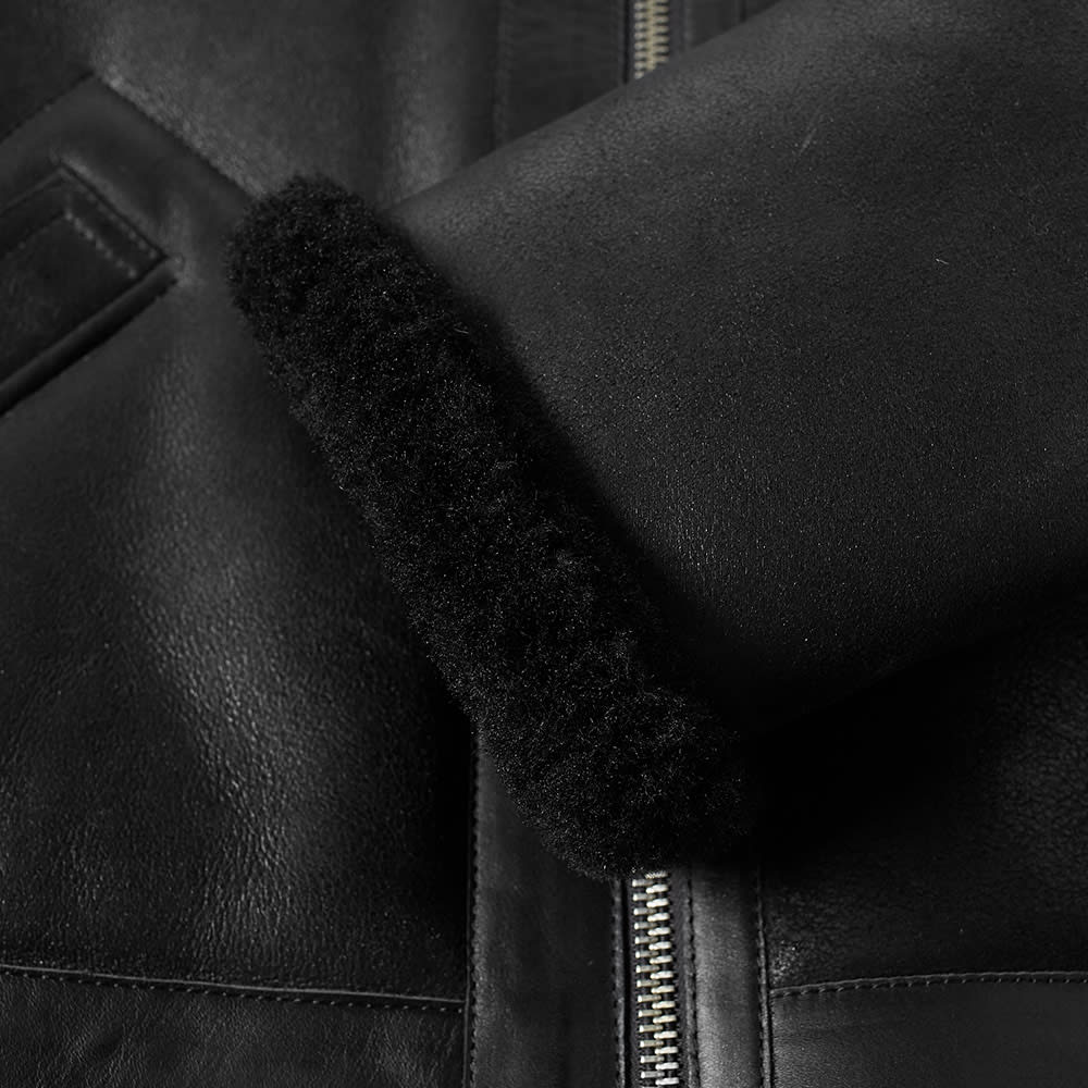 Acne Studios Ian Leather Shearling Flight Jacket Black | END. (US)