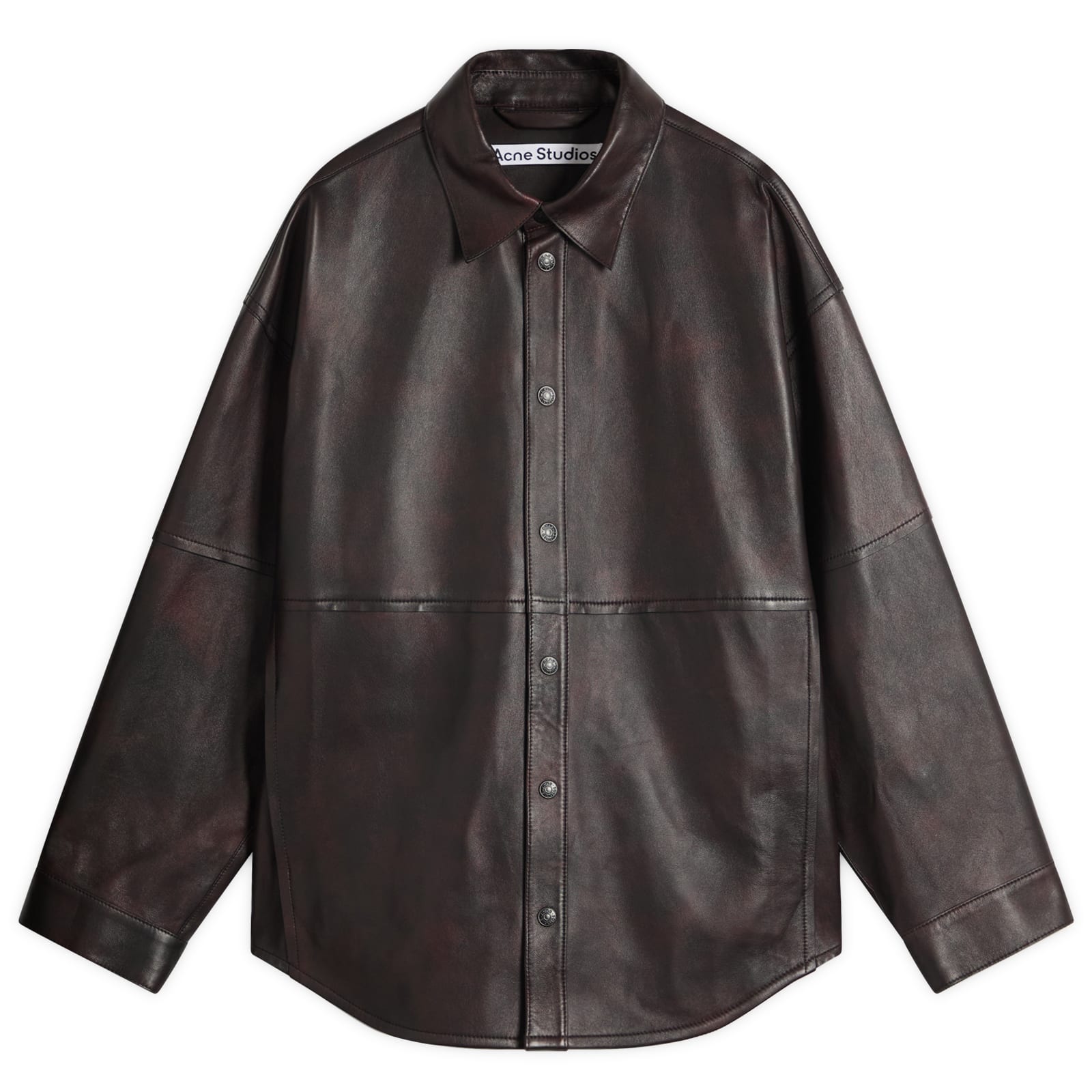 Acne Studios Laraw Nappa Overshirt Red/Black | END. (US)
