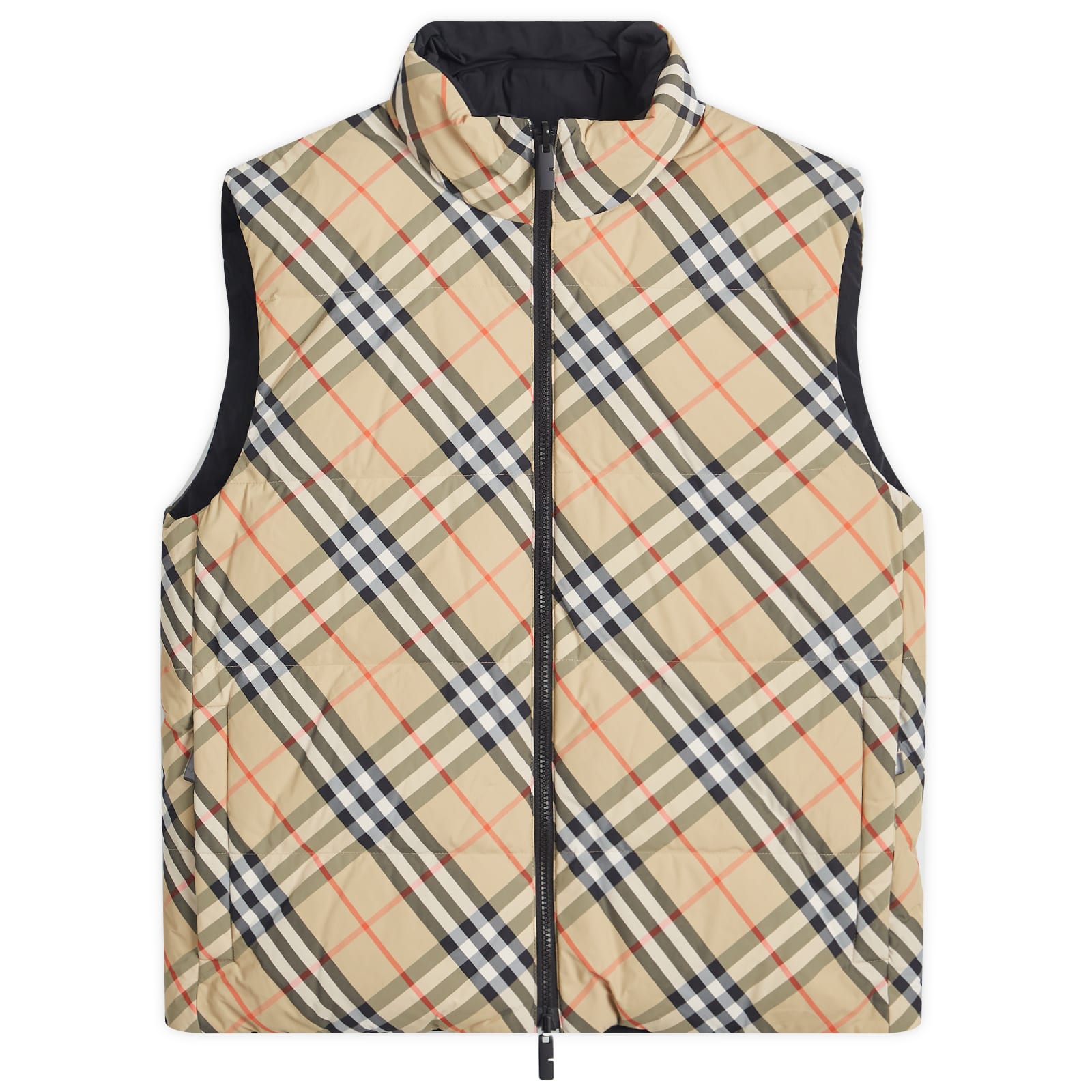 Burberry Nylon Check Puffer Gilet Sand Ip Check | END. (US)