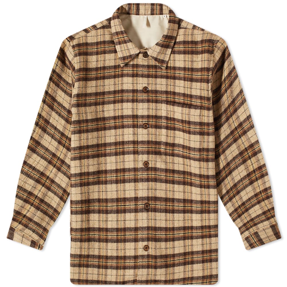 Sunflower Spacey Check Overshirt Brown | END.